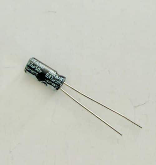 Capacitor 0.47uF 50V Radial (5x11mm) 85C Pack of 10 - Add-Tronique